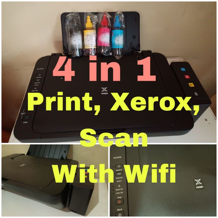 MG3070s CISS Printer 4 IN 1(Print, Xerox, Scan) with WIFI | Lazada PH