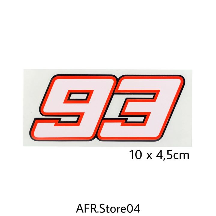 Stiker Sticker 93 Marc Marquez 2021 10cm | Lazada Indonesia