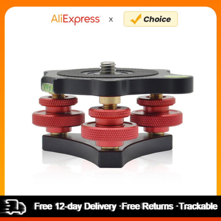Tripod Leveling Base Adjustable Tripod Head Aluminum Alloy ±5 ...