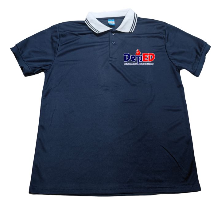 Customized DEPED MATATAG Navy Blue/White Drifit Polo Shirt | Lazada PH