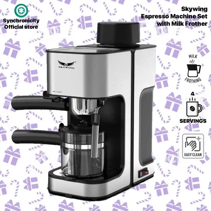 Espresso Machine Coffee Maker Set With Frothing Multiple Set 0.24L 4 ...