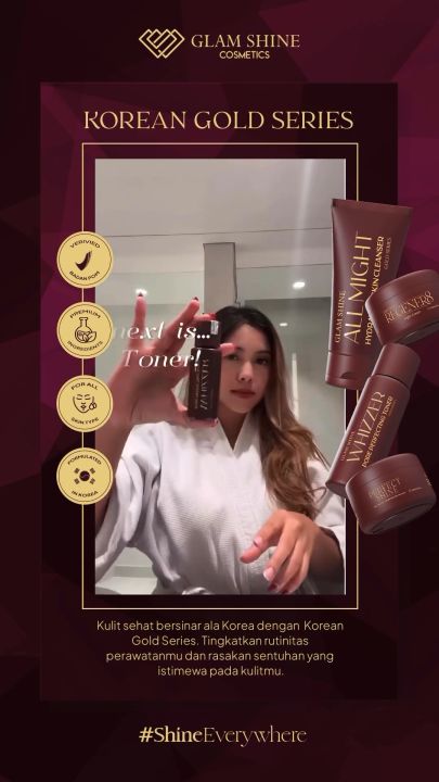 Glam Shine Cosmetics Korean Gold Series | Lazada Indonesia