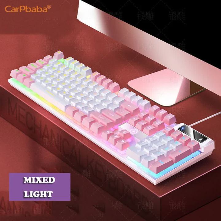 Carpbaba K500 104 Key USB Wired Gaming Keyboard Color Backlit ...
