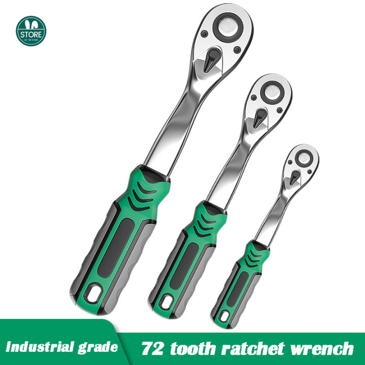 72 Teeth Ratchet Wrench 1/4" 3/8" 1/2" Steel High Torque Ratchet Wrench ...
