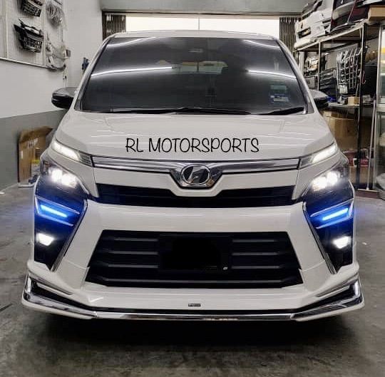 Toyota voxy 2018 2019 2020 ZS modellista bodykit body kit modelista front rear skirt lip exhaust ...