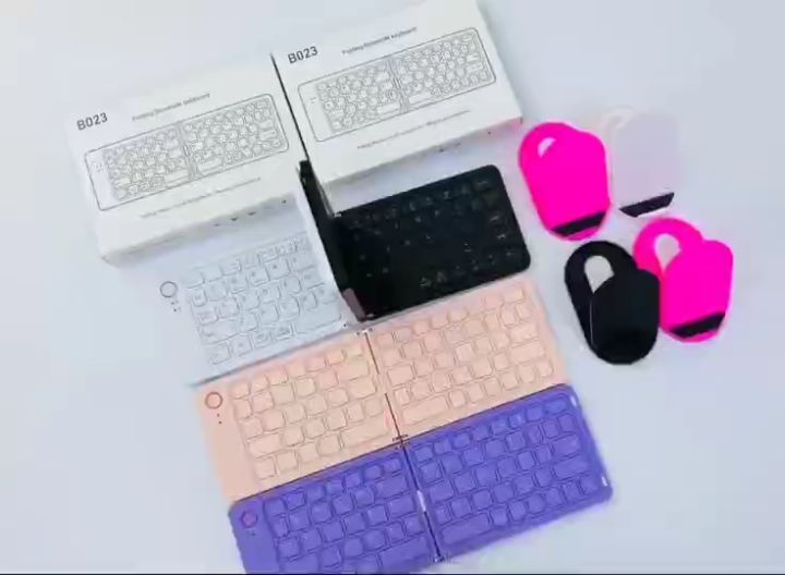 11 inch Foldable Keyboard Portable Bluetooth USB-C Rechargeable Ultra ...