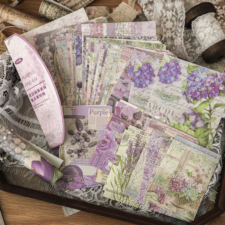 JIANQI 100 pcs/pack Past Stories Material Paper Aestheti Scrapbooking ...