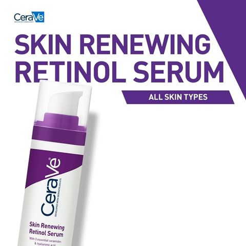 CeraVe Skin Renewing Retinol Serum Smoothing Fine Lines, Skin ...