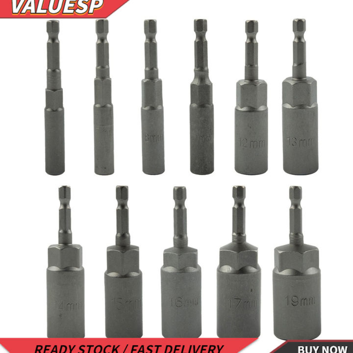 Chrome Vanadium Steel Hex Sockets Nut Driver 1/4\\\" Hex Useful Best Screwdriver set | Lazada.co.th