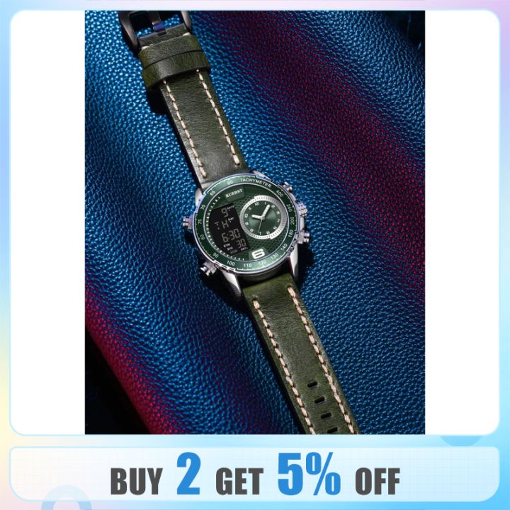 KUERST Authentic New Concept Quartz Electronic Dual Display Watch ...