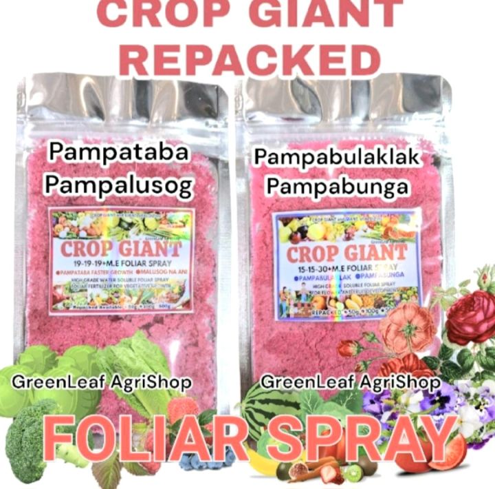 CROP GIANT( FOLIAR SPRAY) Water Soluble Fertilizer "Pampabulaklak-Bunga ...