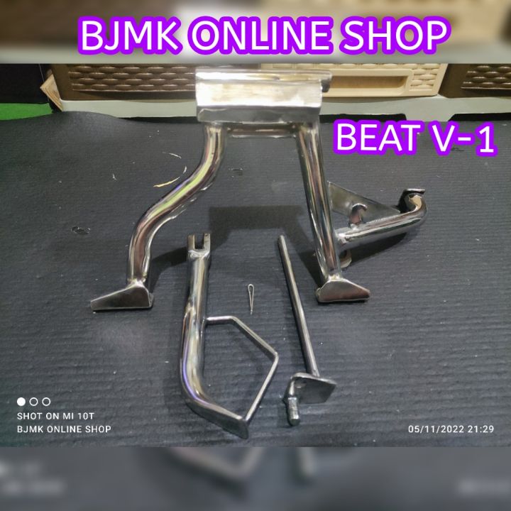 STAINLESS CENTER STAND SIDE STAND FREE EHE ( HONDA BEAT V-1 ) | Lazada PH