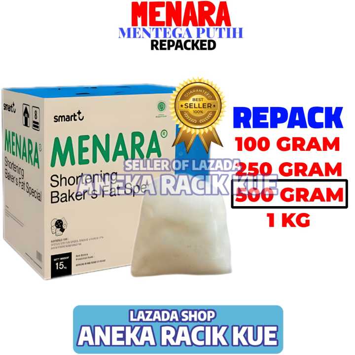 Mentega Putih Menara Shortening 500 Gram Repack | Lazada Indonesia