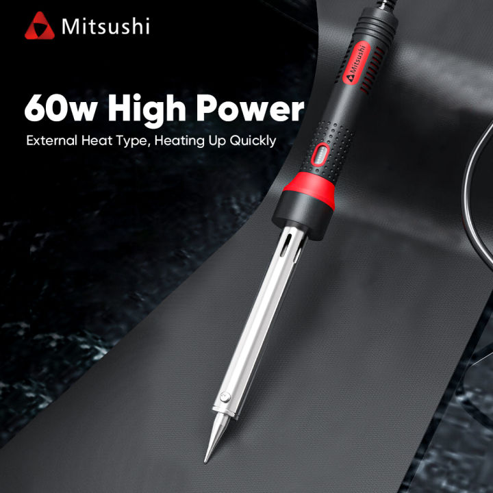 Mitsushi 60W Electric Soldering Iron Kit Original Japan Heavy Duty Mini ...