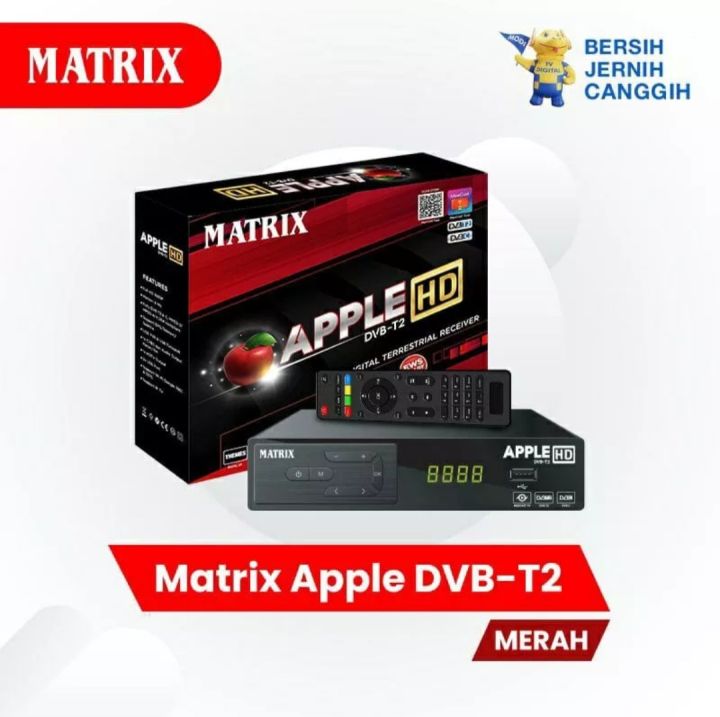 Set Top Box Matrix Apple DVB T2 Merah STB Youtube STB Luby | Lazada ...