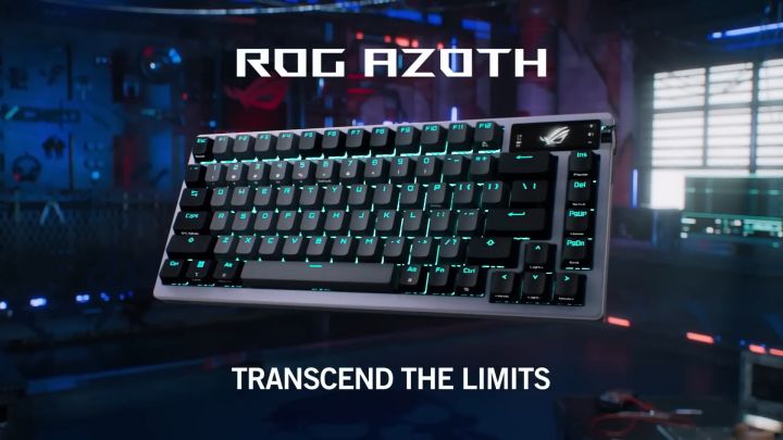ROG Azoth Custom Gaming Keyboard with 75 Key Form Factor PBT Key Aura ...