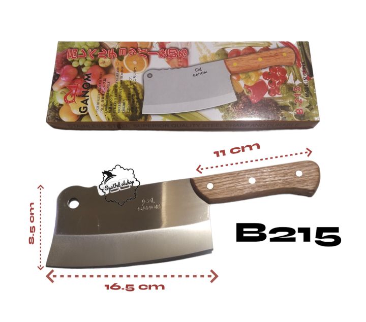 golok daging/golok ayam gagang kayu stainless steel | Lazada Indonesia