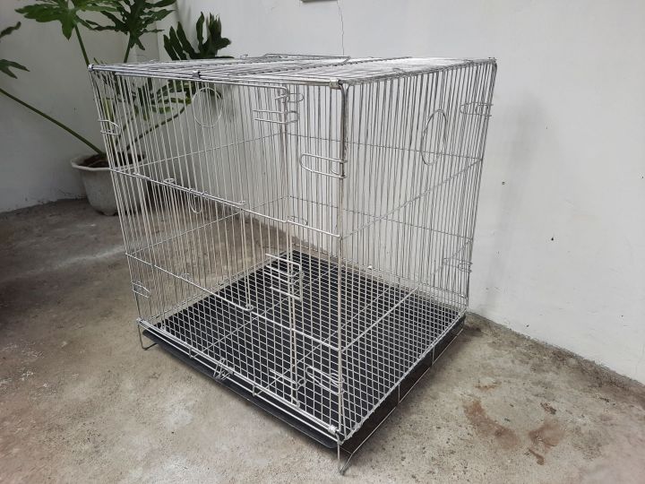 Collapsible Bird Cage Single Galvanized and Blue Powder Coated | Lazada PH