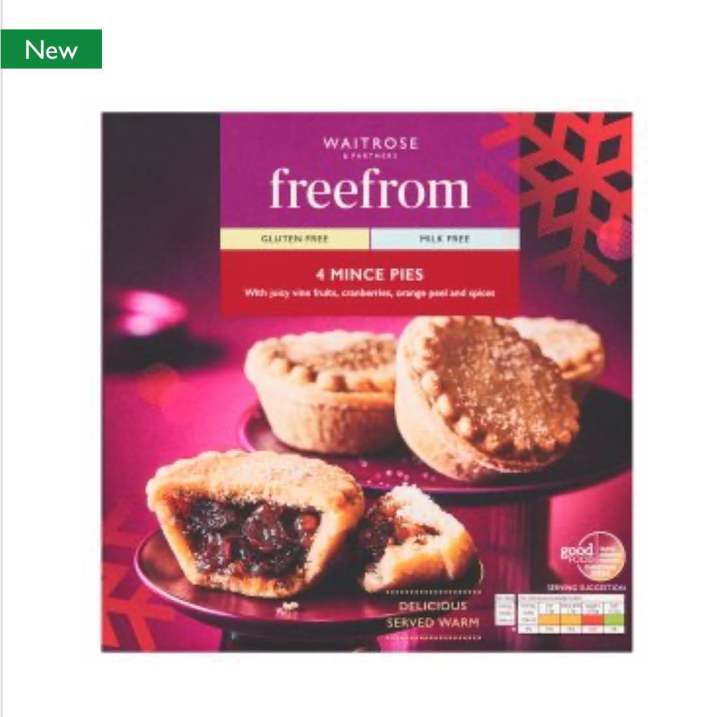 Waitrose Free From Milk & Gluten Free Mince Pies/Waitrose Christmas 6 ...