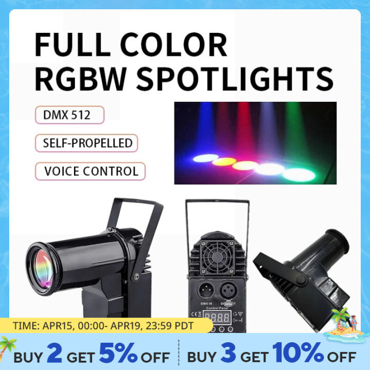LED Disco Ball Light Beam Spot Light 10W RGBW 4in1 Stage Pinspot Light ...