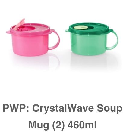 Tupperware Original Crystalwave Soup Mug 460ml(1 Pcs) | Lazada