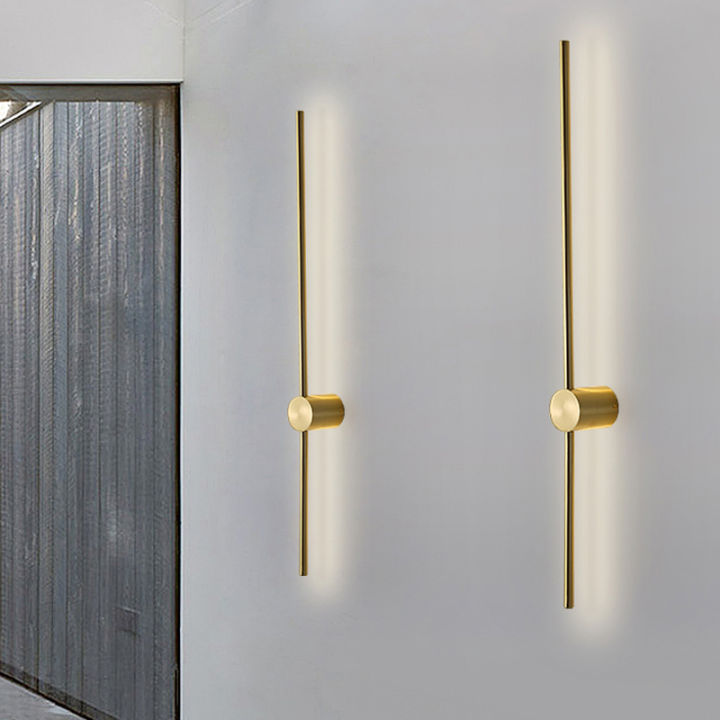 Fumi Modern Long Strip Wall Lamp, LED minimalist indoor wall light for Indoor Living Room ...