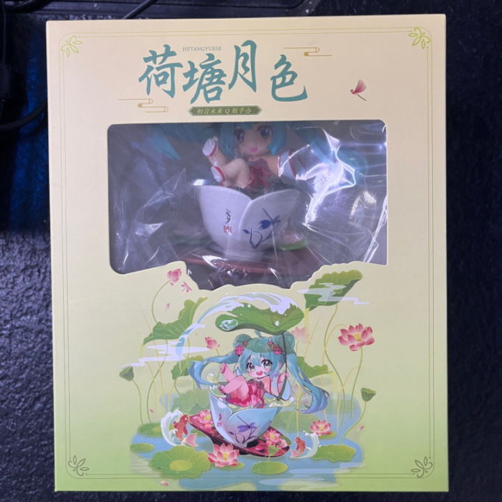 Toystoreshop 12cm Hatsune Miku Figure Nendoroid Lotus pond moonlight ...