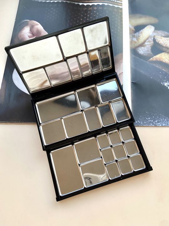 New Double Layer Magnetic Eyeshadow Storage Dish DIY Eyeshadow Empty ...
