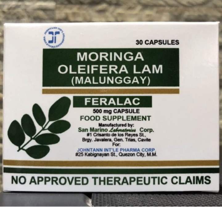 FERALAC (Malunggay 500mg) 30 Capsules | Lazada PH