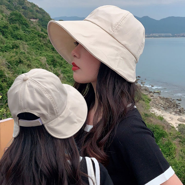 【PrettySet】Women Sun Hat Sunproof UV Hats Foldable Adjustable Cap ...