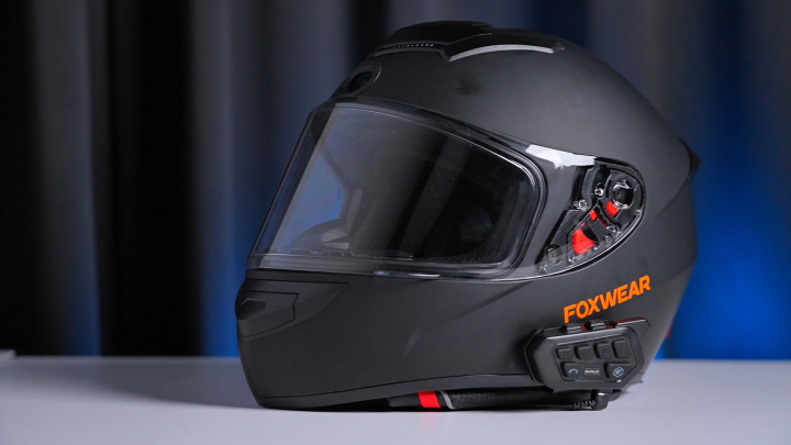 GEARELEC H6 Headset Intercom Helm Motor Jangkauan 1000m Koneksi 6 Rider ...