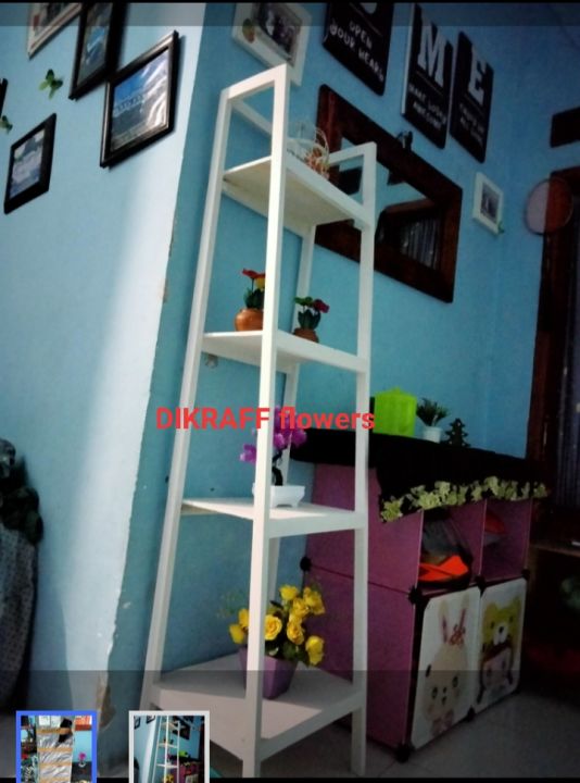 rak kayu serbaguna 4 susun tinggi 150cm rakitan sendiri murah ...
