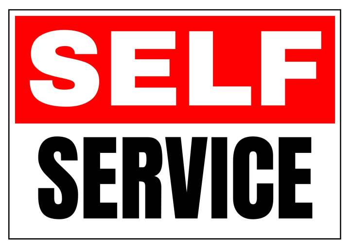 Self Service Signage A4 Size Laminated | Lazada PH