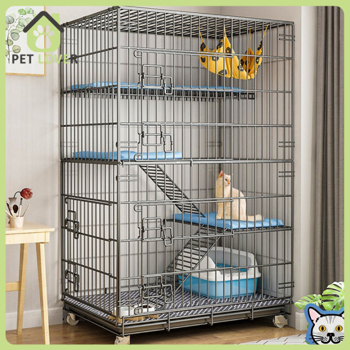 Low Freight Cat Cage 4 Layer Pet Cage Foldable Sturdy Pet Furniture Cat ...