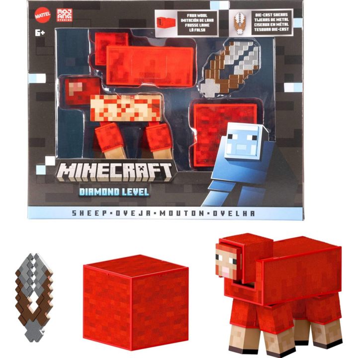 Minecraft diamond level sheep figure playset original | Lazada Indonesia