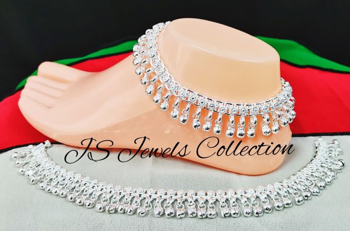 🔥Indian Silver Plated Anklet/Salanggai Kolusu [Babies-Kids-Adults]💕 ...