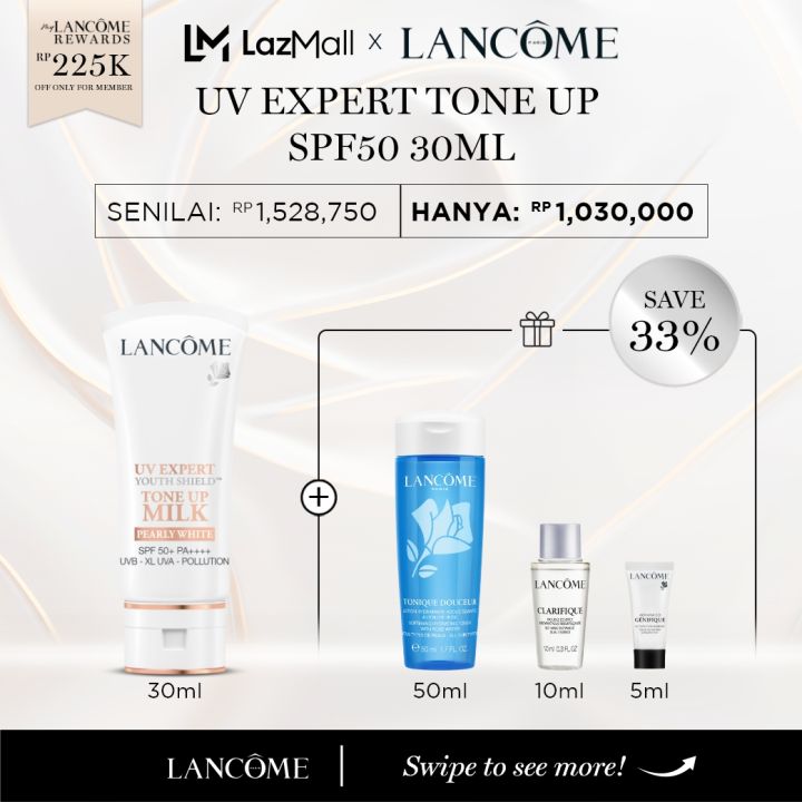 [MAY SPECIAL SET] Lancome UV Expert Tone Up Milk Pearly White SPF 50+ PA++++ UVB - XL UVA ...