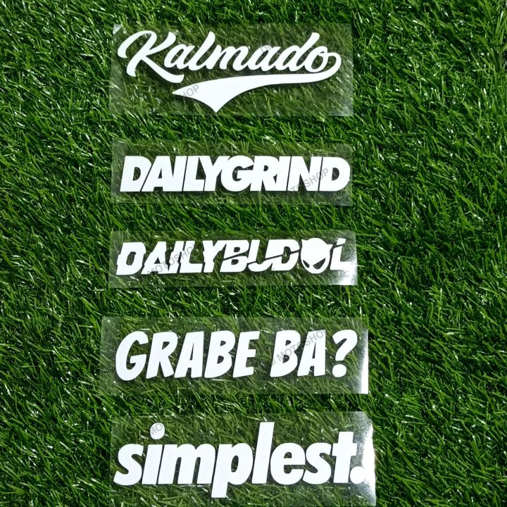 Custom Motorcycle Vinyl Stickers - 'Simplest', 'Kalmado', 'DailyGrind ...
