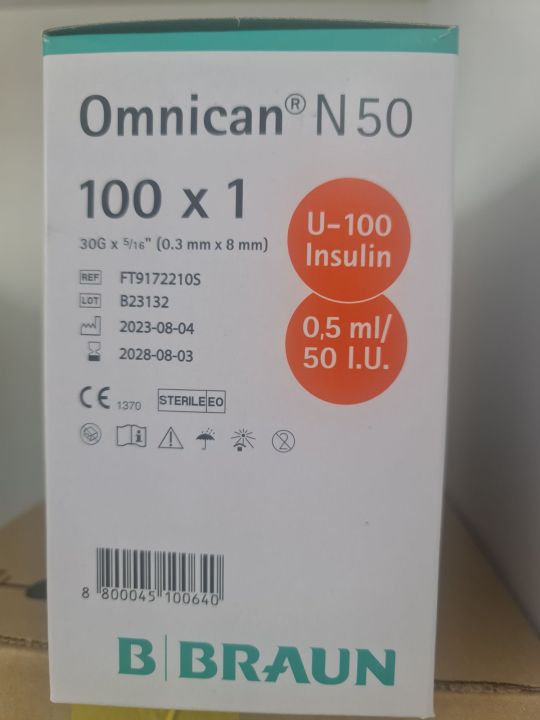 Omnican N 50 (0.5cc) 0.5ml 30G x 8mm box of 100 | Lazada