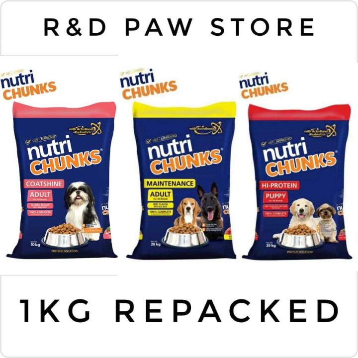 Nutri Chunks Adult & Puppy Dry Dog Food 1KG REPACKED | Lazada PH