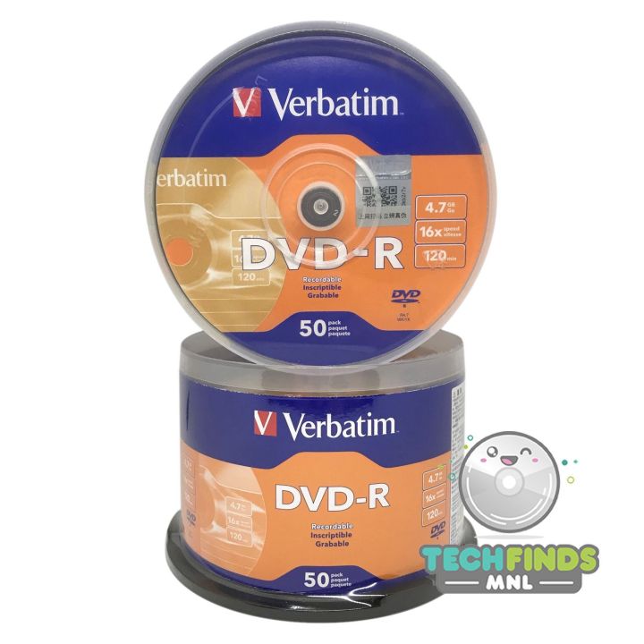 Verbatim DVD-R / DVDR 4.7GB Blank Disc (50 PCS.) | Lazada PH