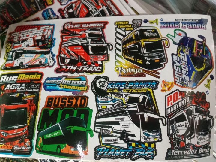 1LEMBAR AKSESORIS SETIKER TEMPELAN BUS | Lazada Indonesia