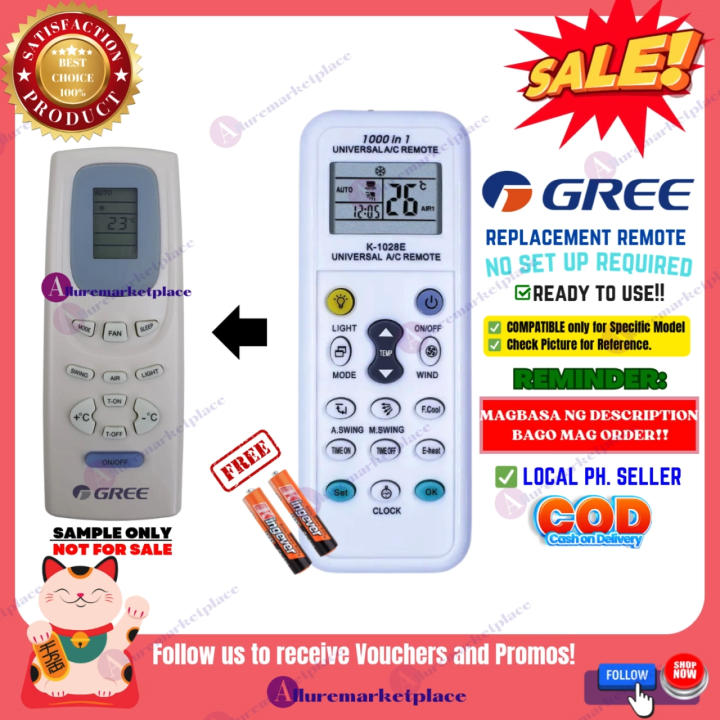 [**Mag Basa B4 Umorder**] GREE AIRCON Remote Replacement Ready to USE ...