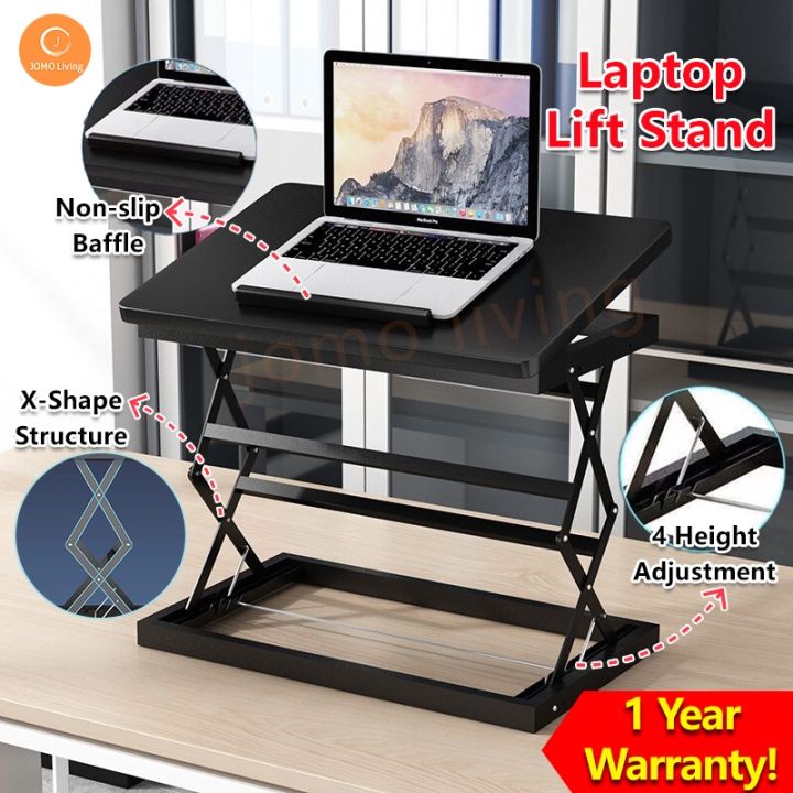 SG Ready Stocks Laptop Lift Foldable Stand Lifting Desk Standing Office ...
