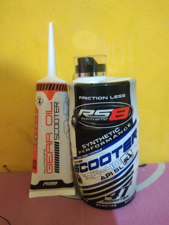 RS8 Scooter Synthetic Engine oil (1000 ml) and Gear oil set | Lazada PH