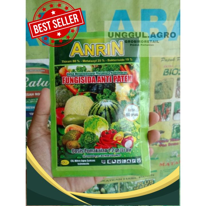 Fungisida anti patek ANRIN netto 50gram dr mitraagrosukses | Lazada ...