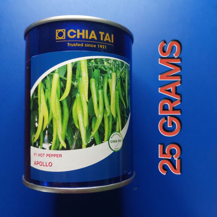 APOLLO F1 (25 GRAMS) HYBRID HOT PEPPER / SILI GREEN SEEDS BY CHIA TAI ...