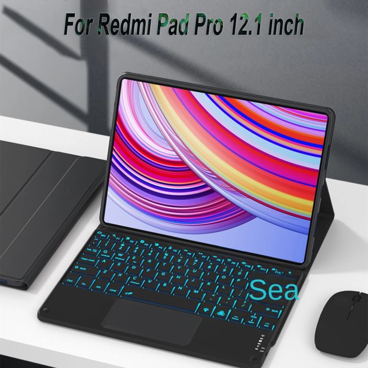 For Redmi Pad Pro 12.1 Inch Case, Keyboard Cover for Redmi Pad Pro 12.1 ...