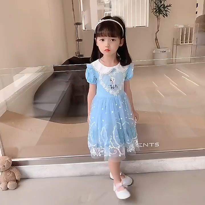 [PRINCESS KESLI] 1-10 Tahun Gaun Frozen Elsa Pesta Perempuan Rok Cewe ...