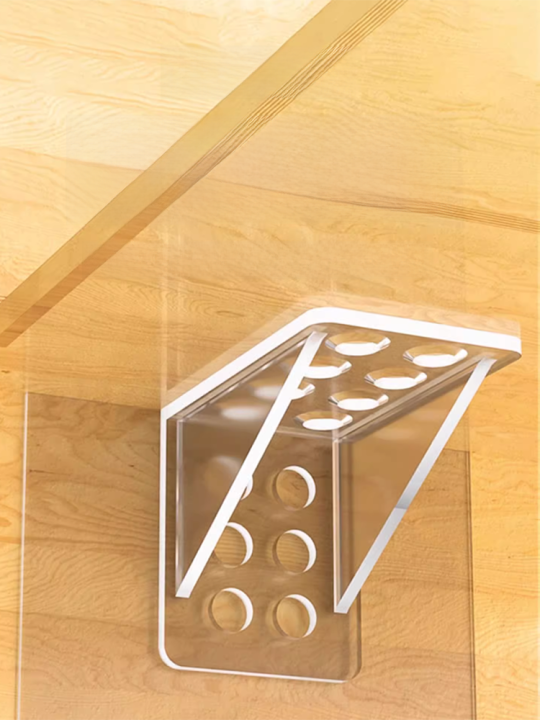 No-Drill Shelf Bracket Holder Cabinet Organizer Adhesive Shelf Support ...